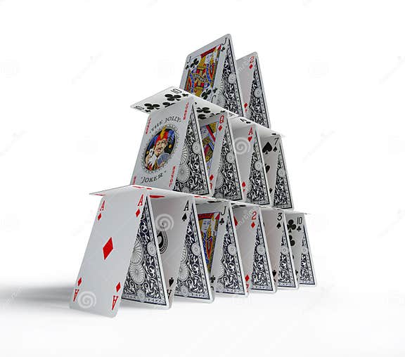 The card house stock illustration. Illustration of numbers - 2502471