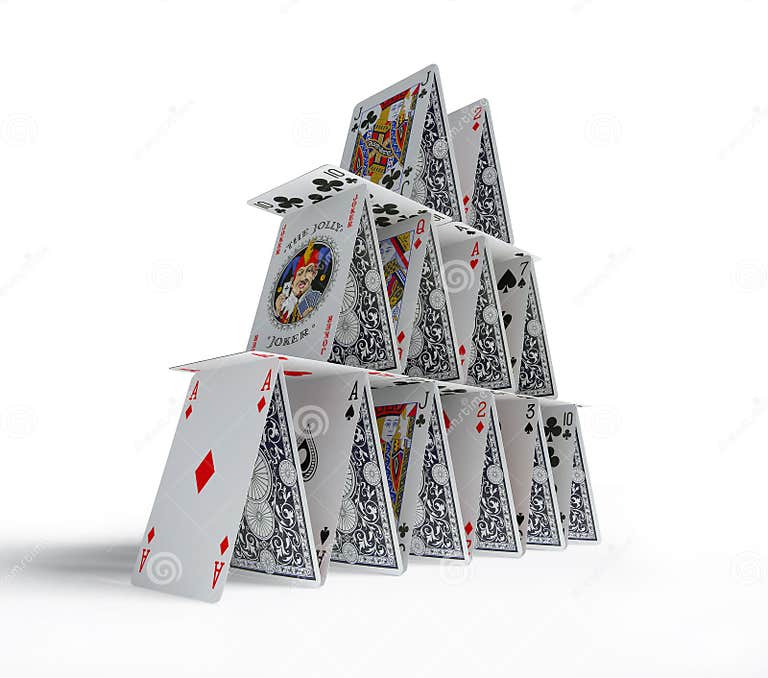 The card house stock illustration. Illustration of numbers - 2502471