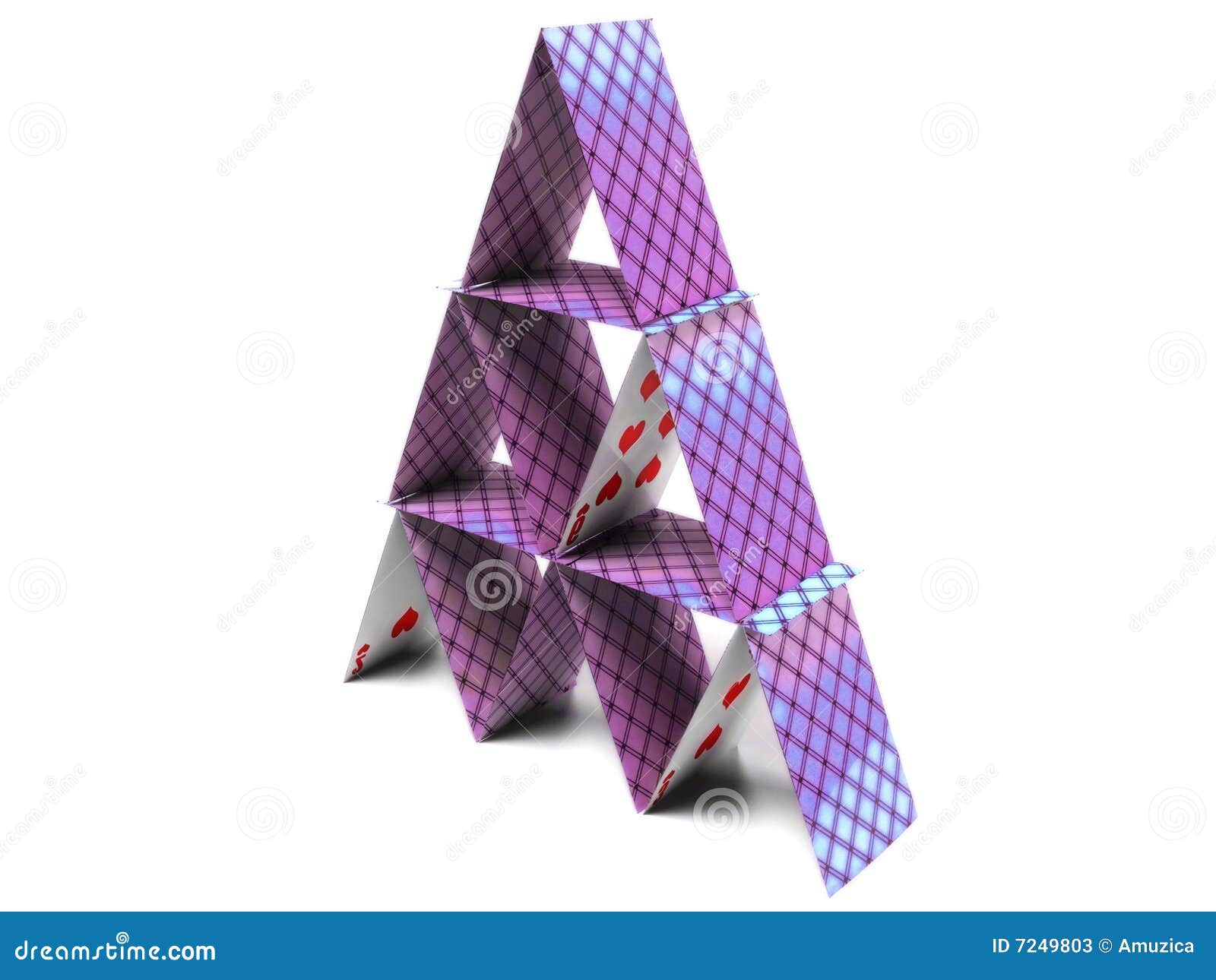 Card house stock illustration. Illustration of unstable - 7249803