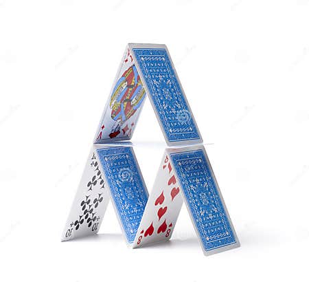 Card house stock photo. Image of fragile, housing, white - 9376634