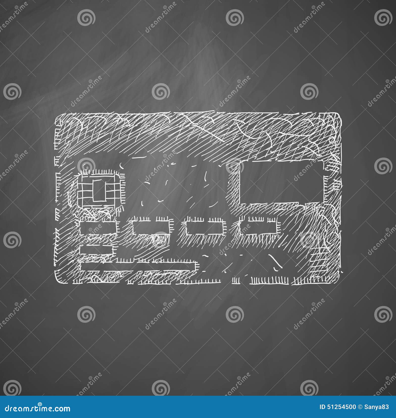 Card icon stock vector. Illustration of draw, business - 51254500