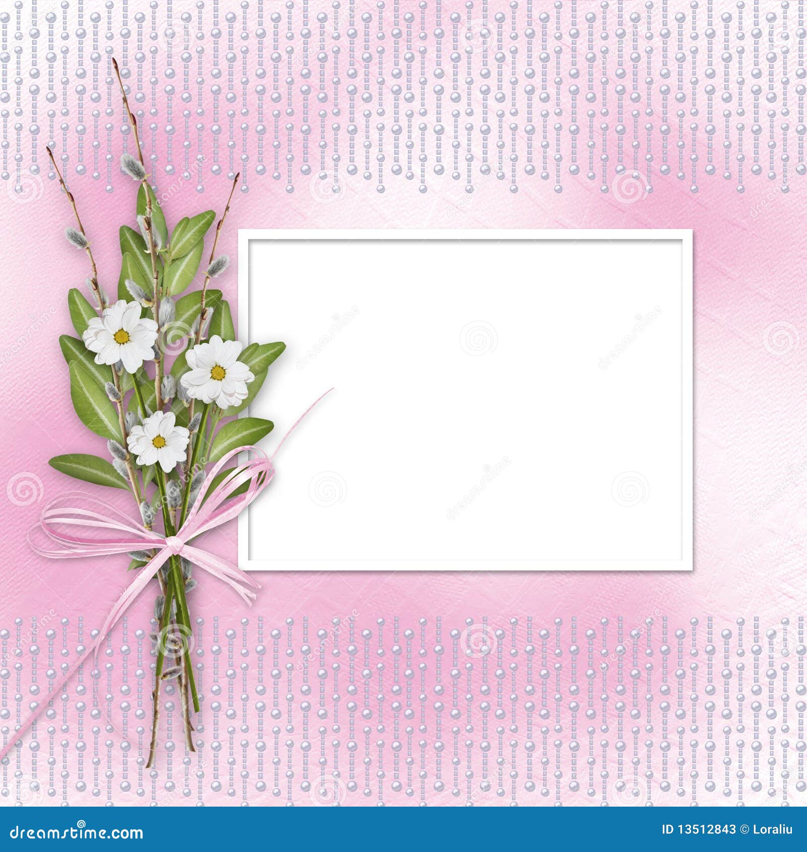 Card for Invitation with Bunch of Flowers Stock Illustration ...