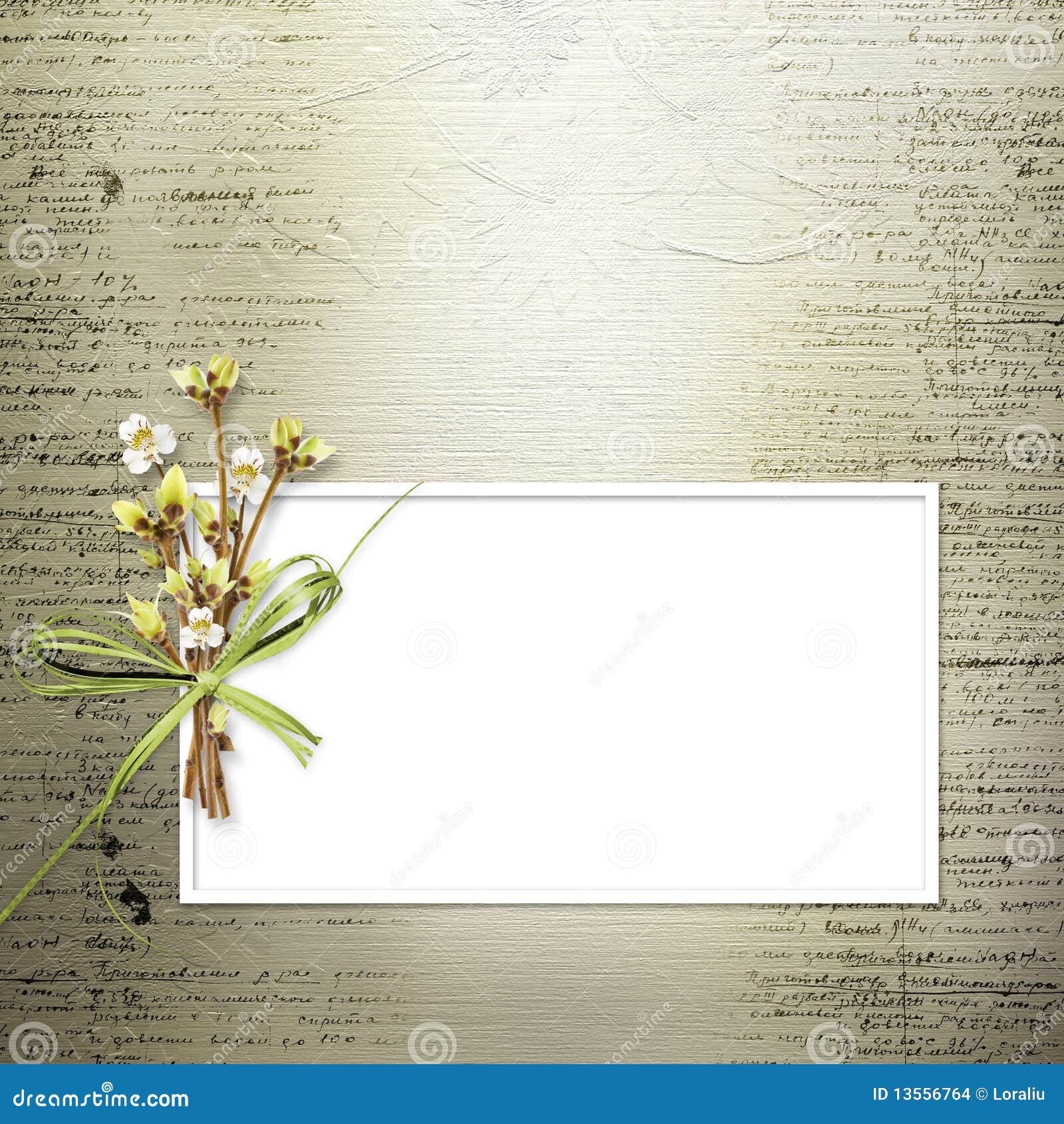 Card for Invitation with Bunch of Flowers and Stock Illustration ...