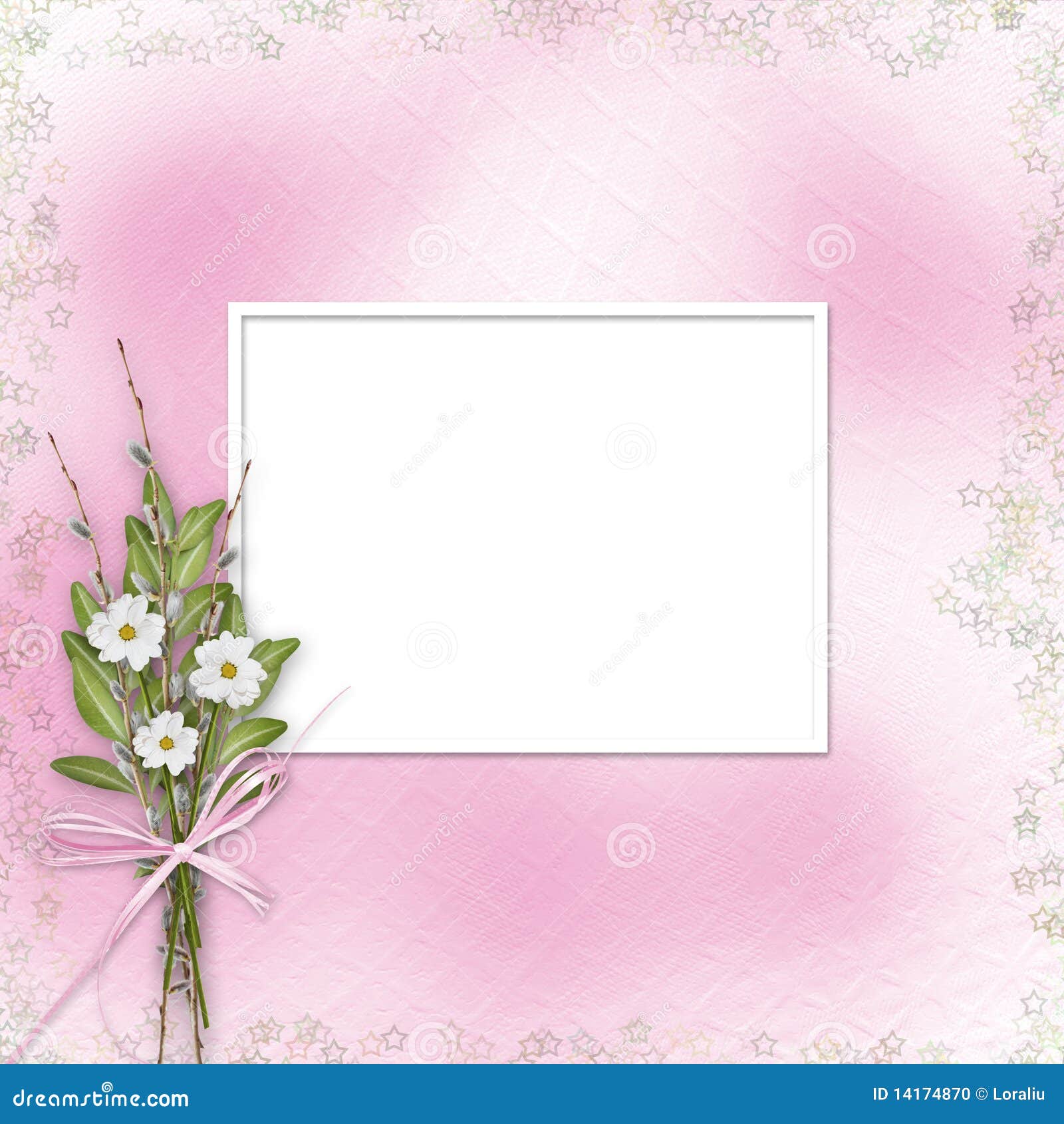 Card for Invitation with Bunch of Flowers and Stock Illustration ...
