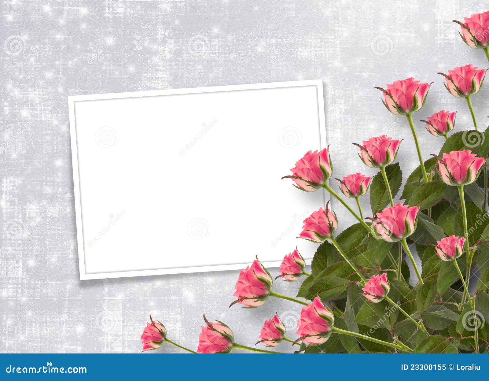 Card for Invitation with Bunch of Flowers Stock Illustration ...