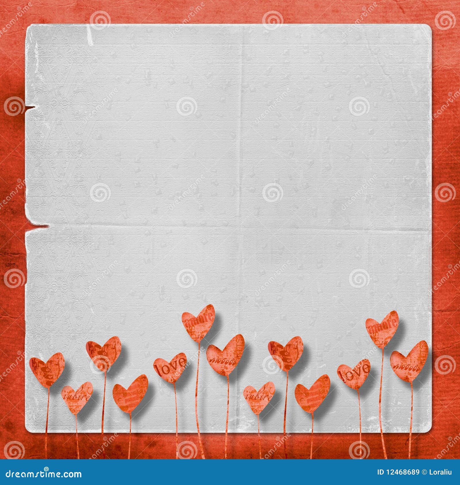 Card for Invitation with Hearts Stock Image - Image of betrothal ...