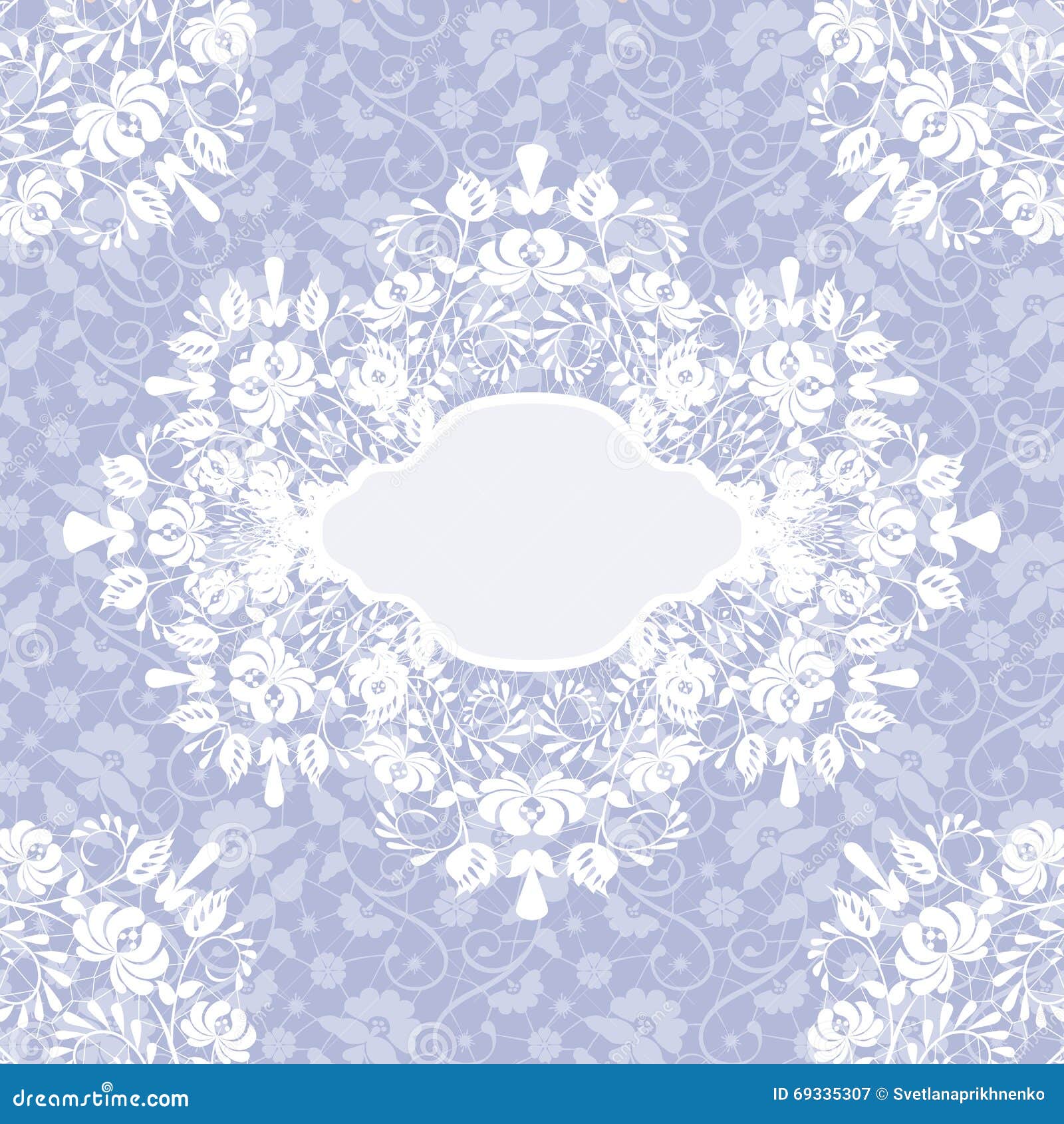 Card with lace stock vector. Illustration of decoration - 69335307