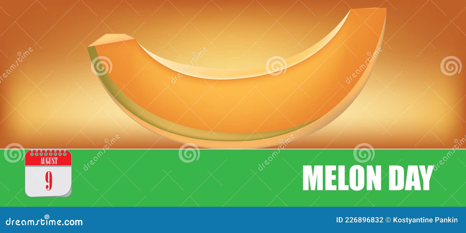 Card Melon Day stock vector. Illustration of poster - 226896832