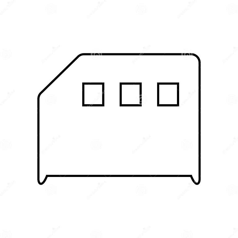 Memory Card Icon. Sd Card Symbol Stock Vector - Illustration of micro ...