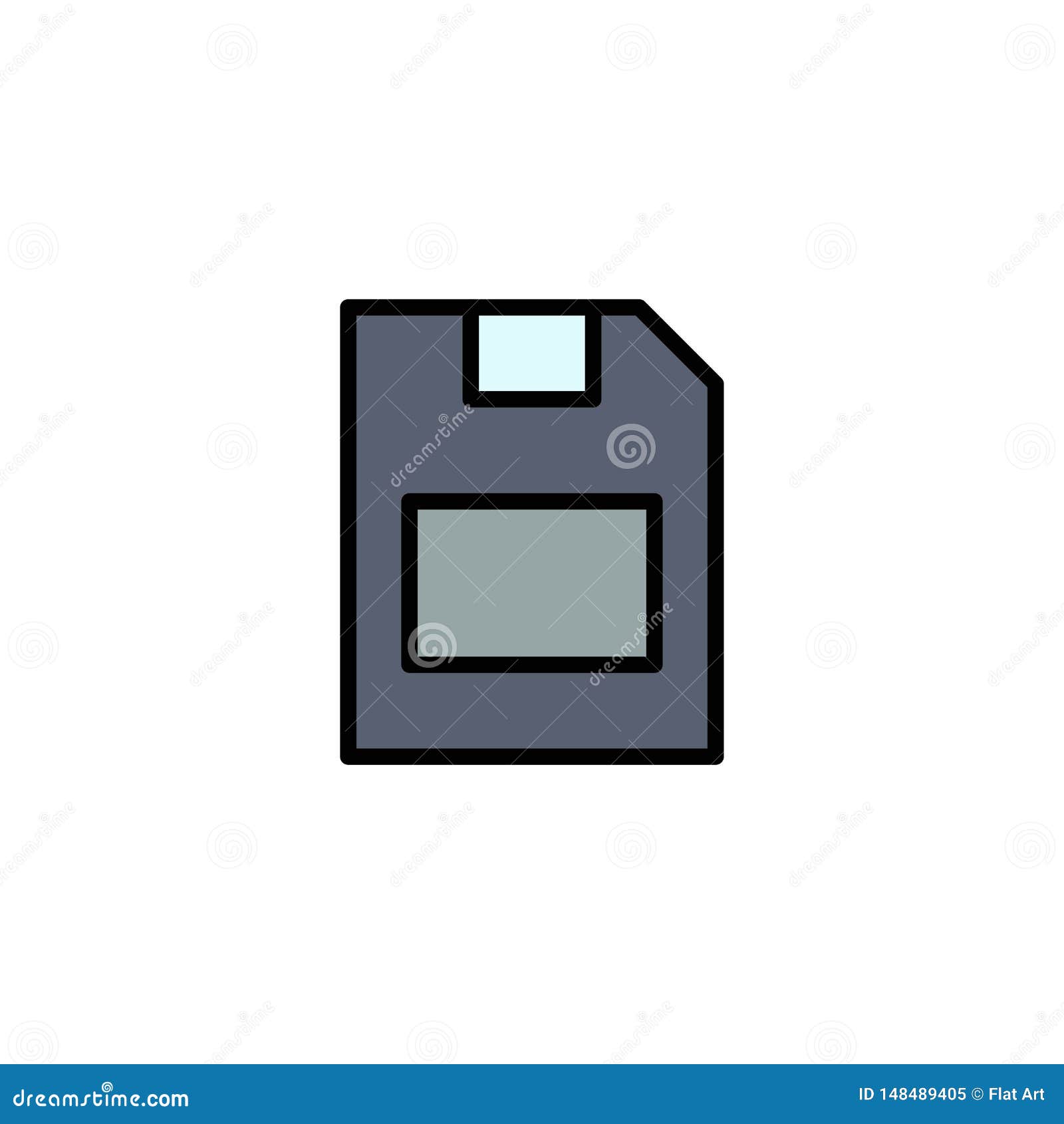 Card, Memory Card, Storage, Data Business Logo Template. Flat Color ...