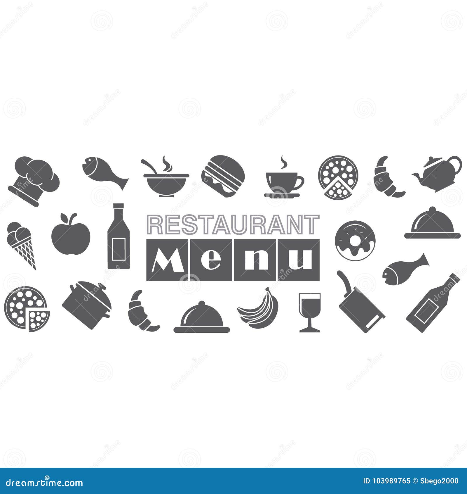 Card menu restaurant stock vector. Illustration of chef - 103989765