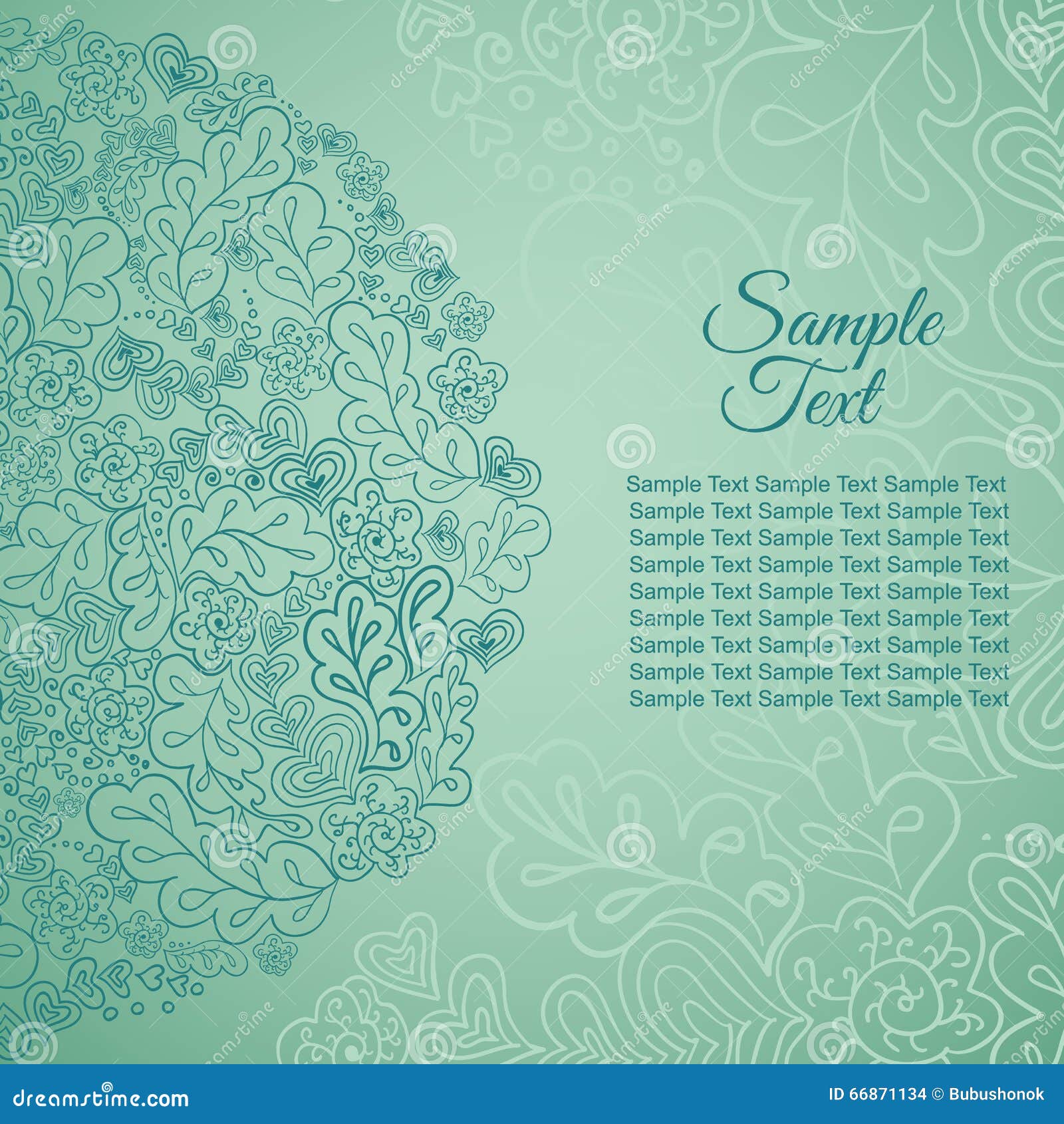 Card mint colored stock vector. Illustration of decorative - 66871134