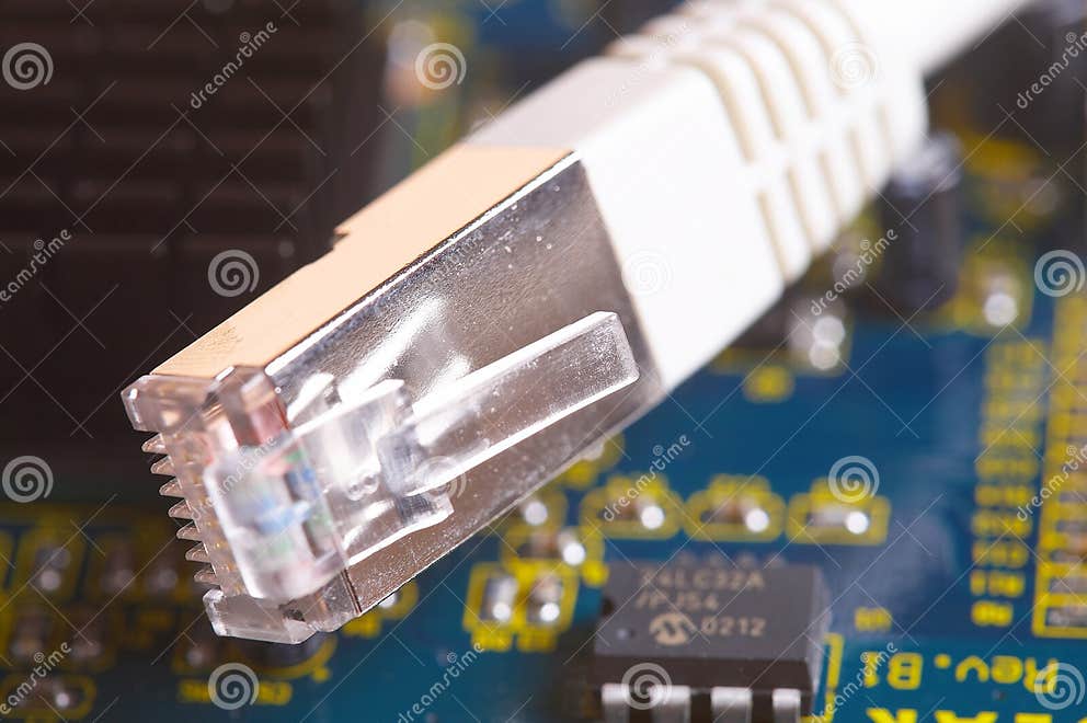 Card with network cable stock image. Image of computercable - 512783