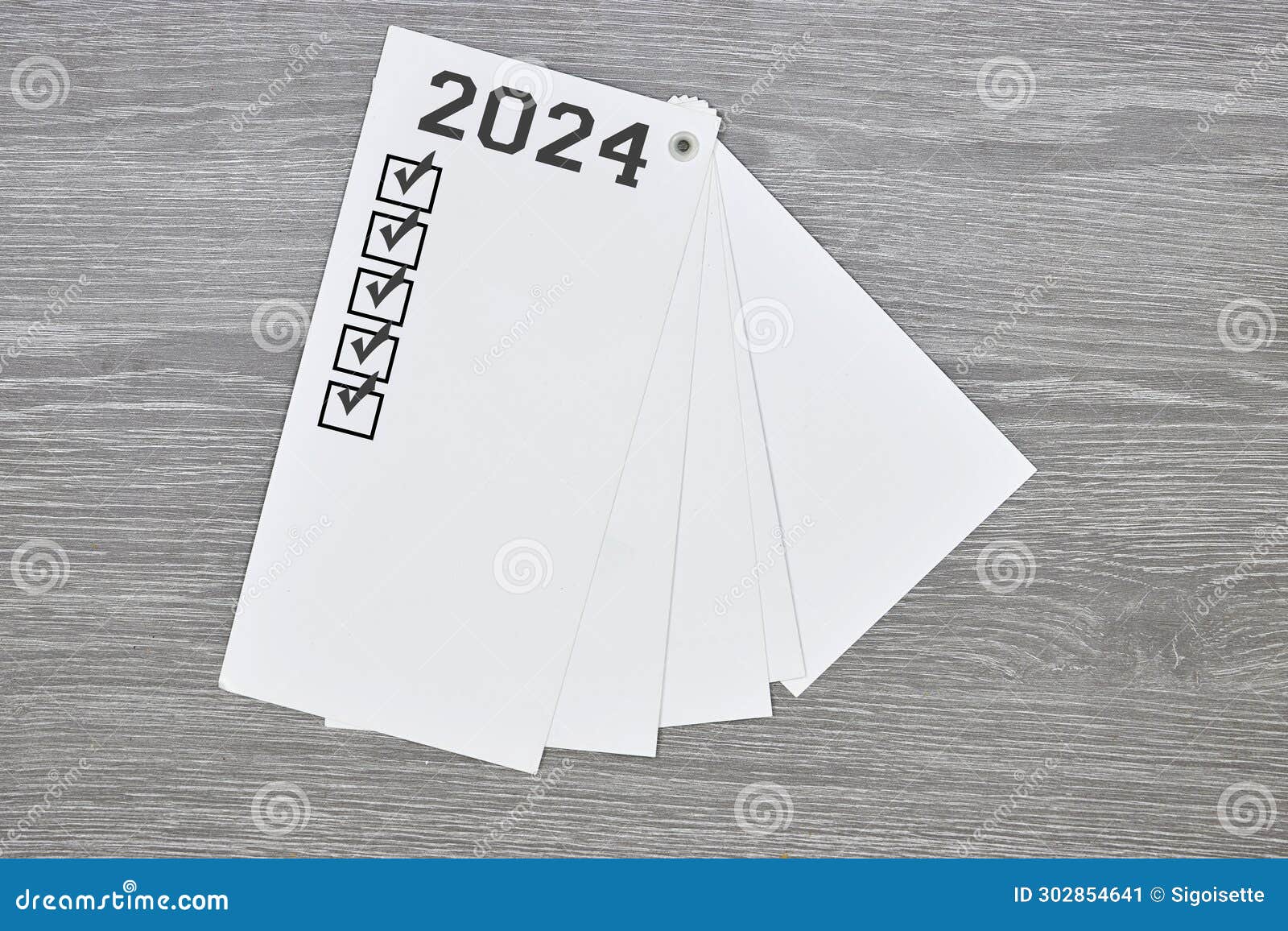 Card with New Year Goals 2024. 2024 Goals Lis Stock Image - Image of ...