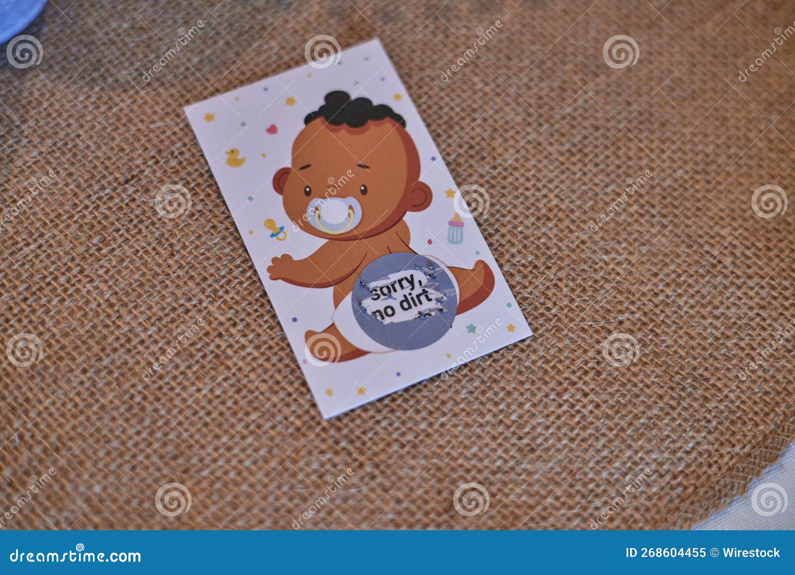 Card with Newborn Baby Design Stock Image - Image of small, infant ...