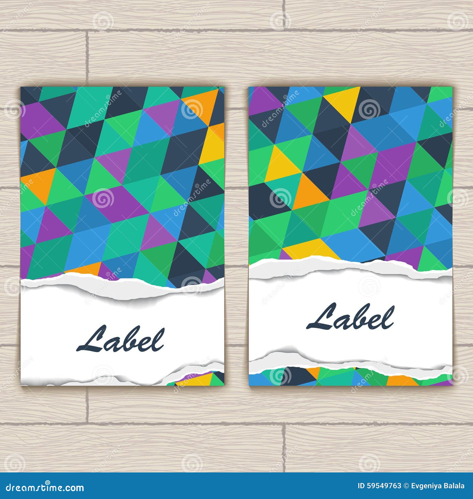 Card with Pattern of Colorful Lozenges Stock Vector - Illustration of ...