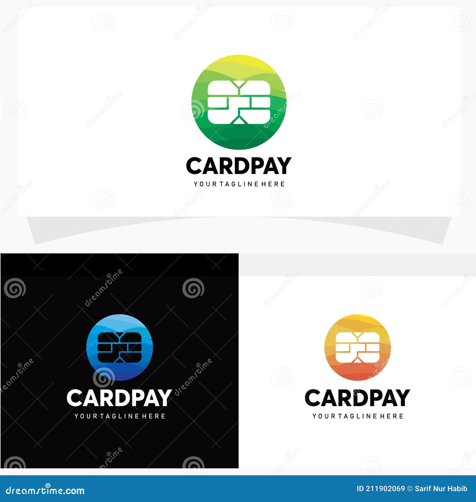 Card Pay Logo Design Template Stock Illustration - Illustration of ...