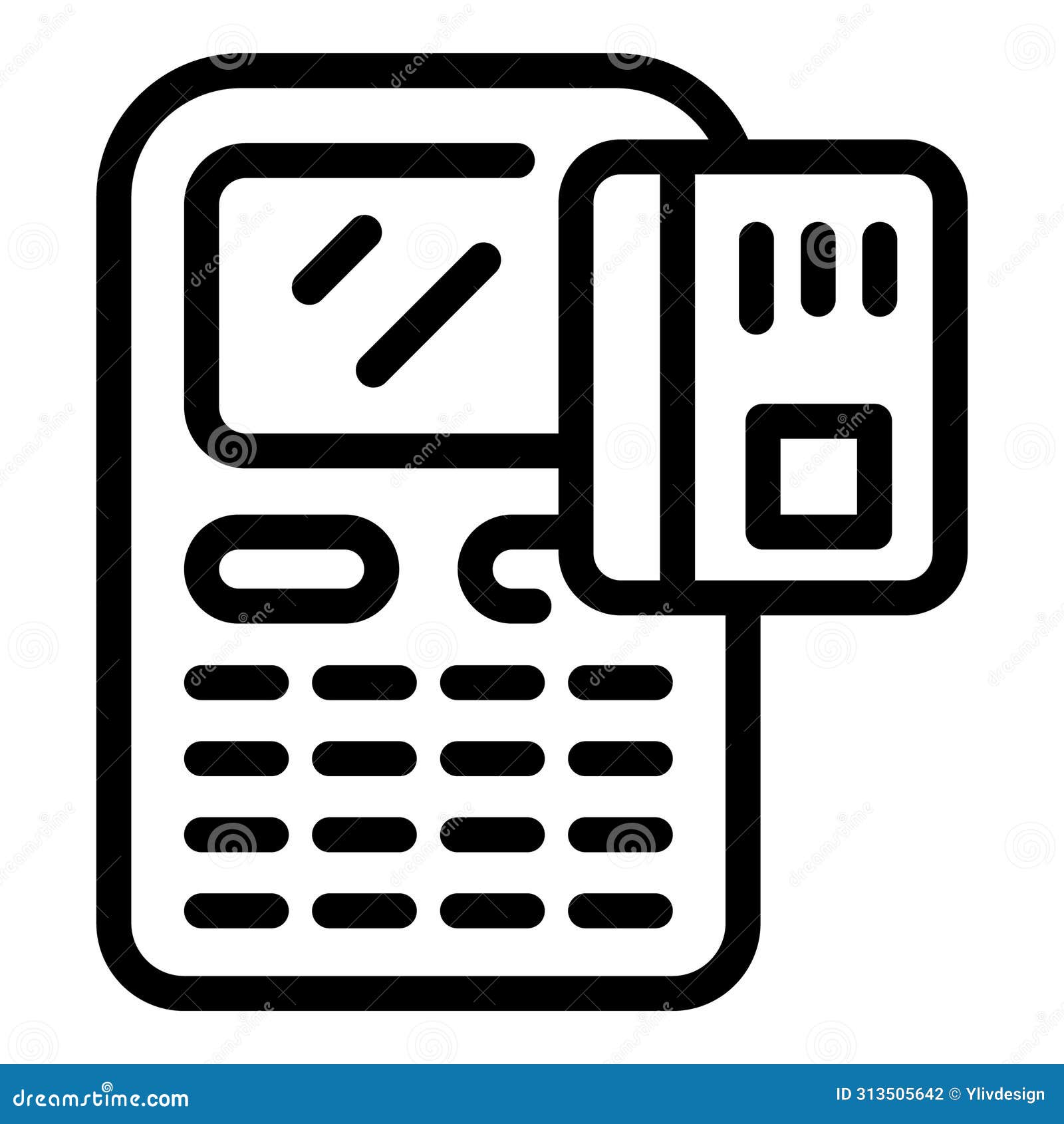 Card Payment Terminal Icon Outline Vector. Tickets Vending Machine ...