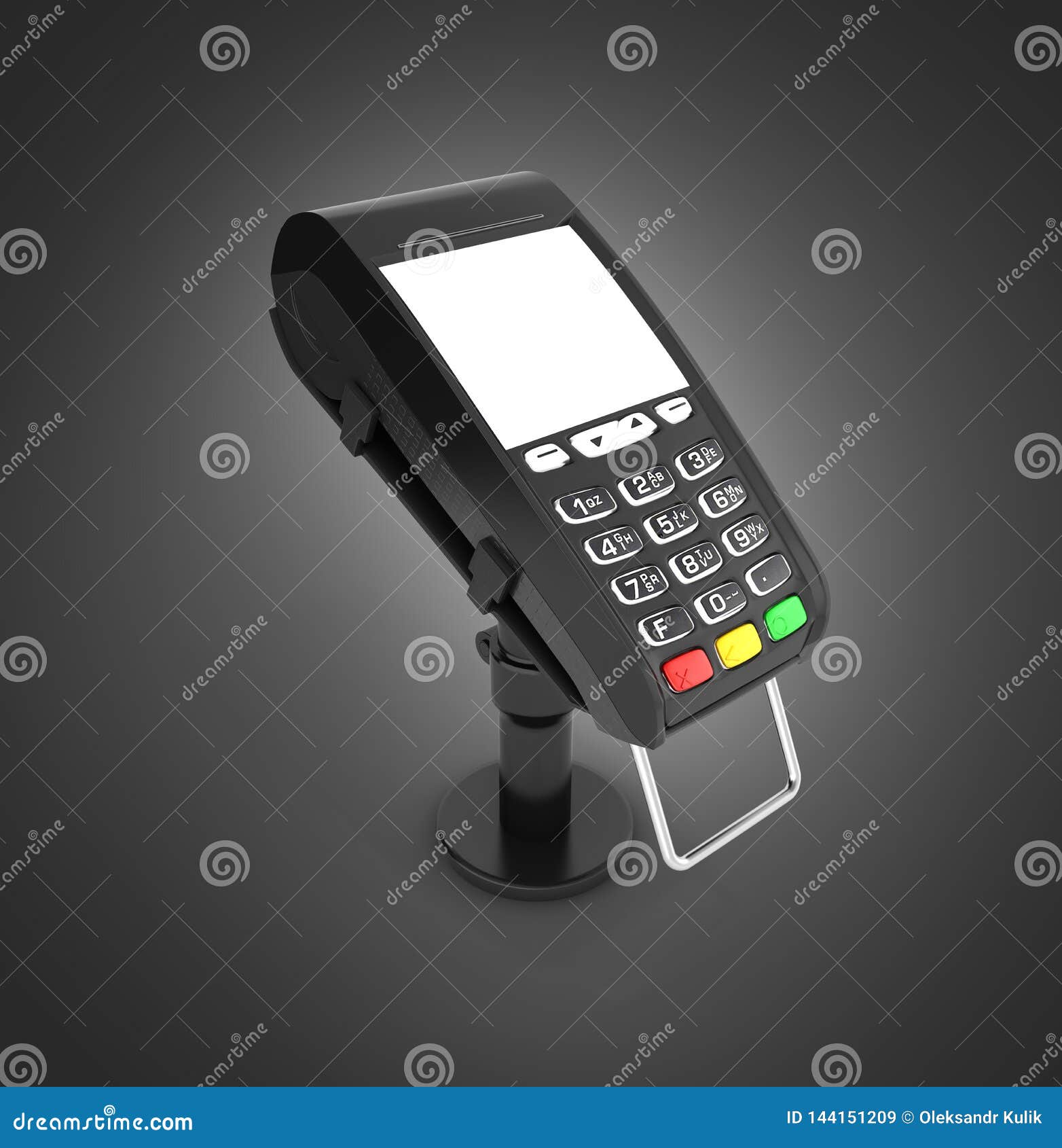 Card Payment Terminal POS Terminal with Empty Screen Isolated on Black ... Card Payment Terminal POS Terminal with Empty Screen Isolated on Black ...