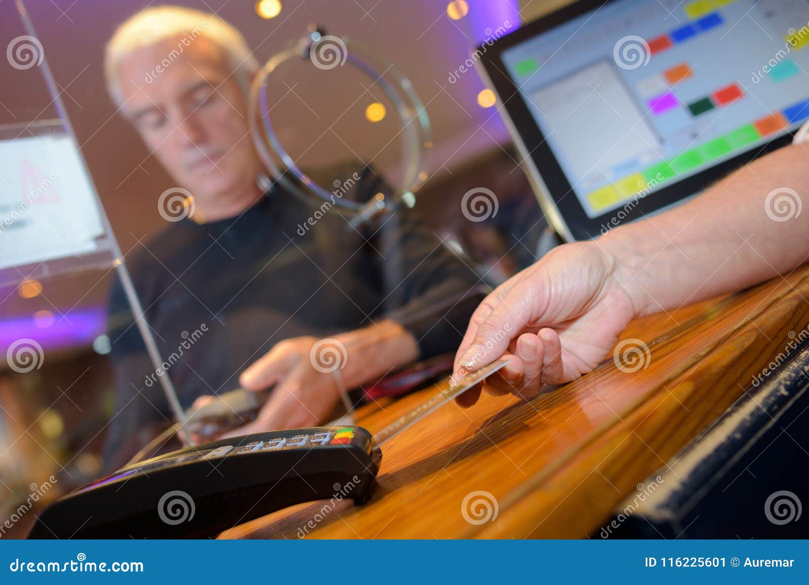 Card Payment at Ticket Booth Stock Image - Image of counter, entry ...