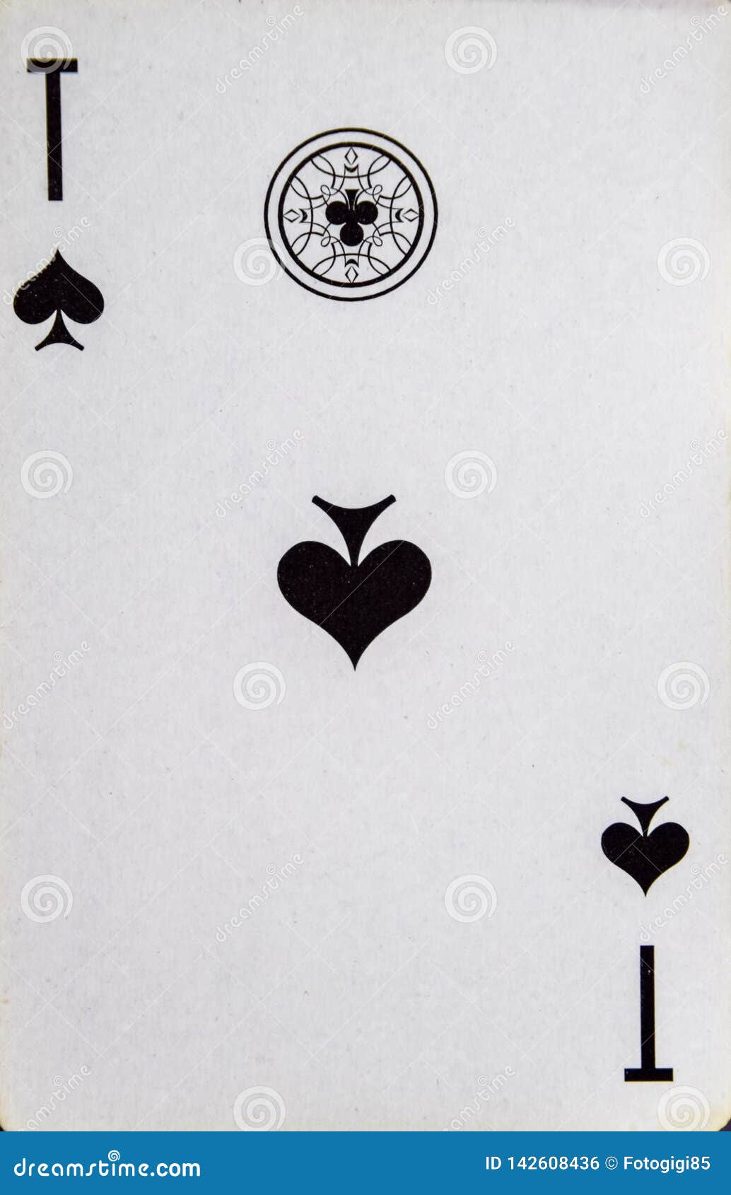 Card Playing Ace of Spades, Suit of Spades Stock Photo - Image of black ...