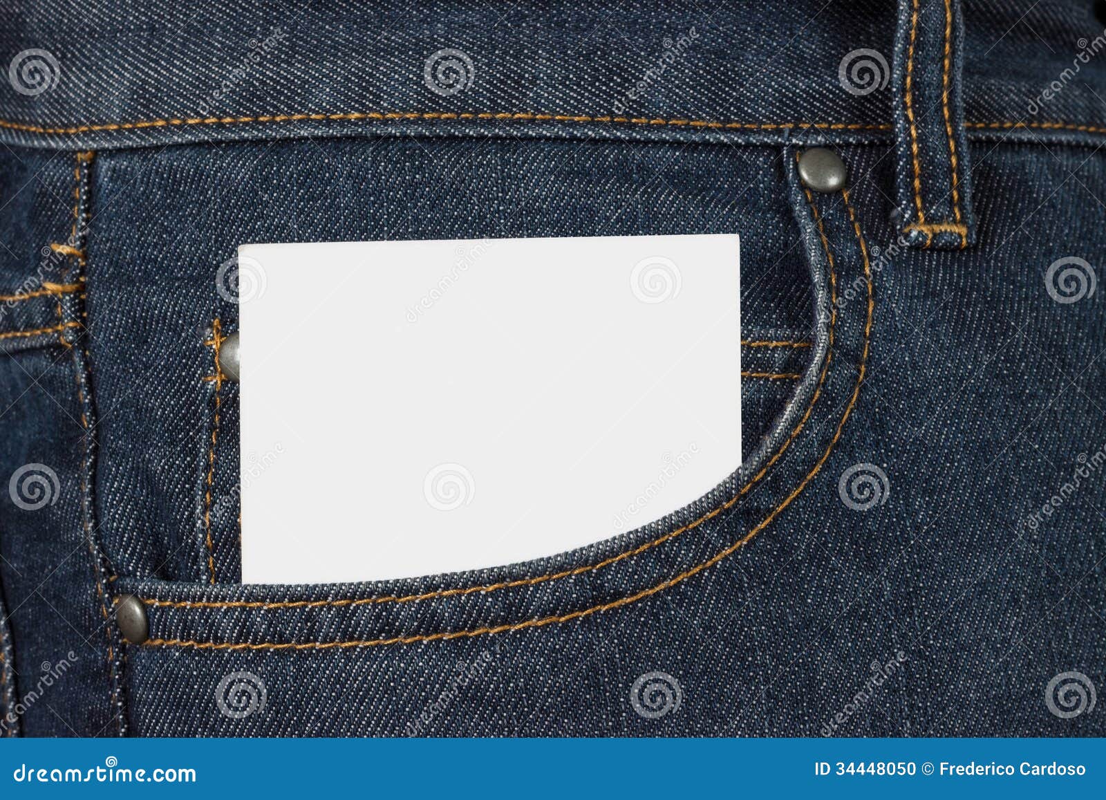 Card in a pocket stock photo. Image of blank, cowboy - 34448050