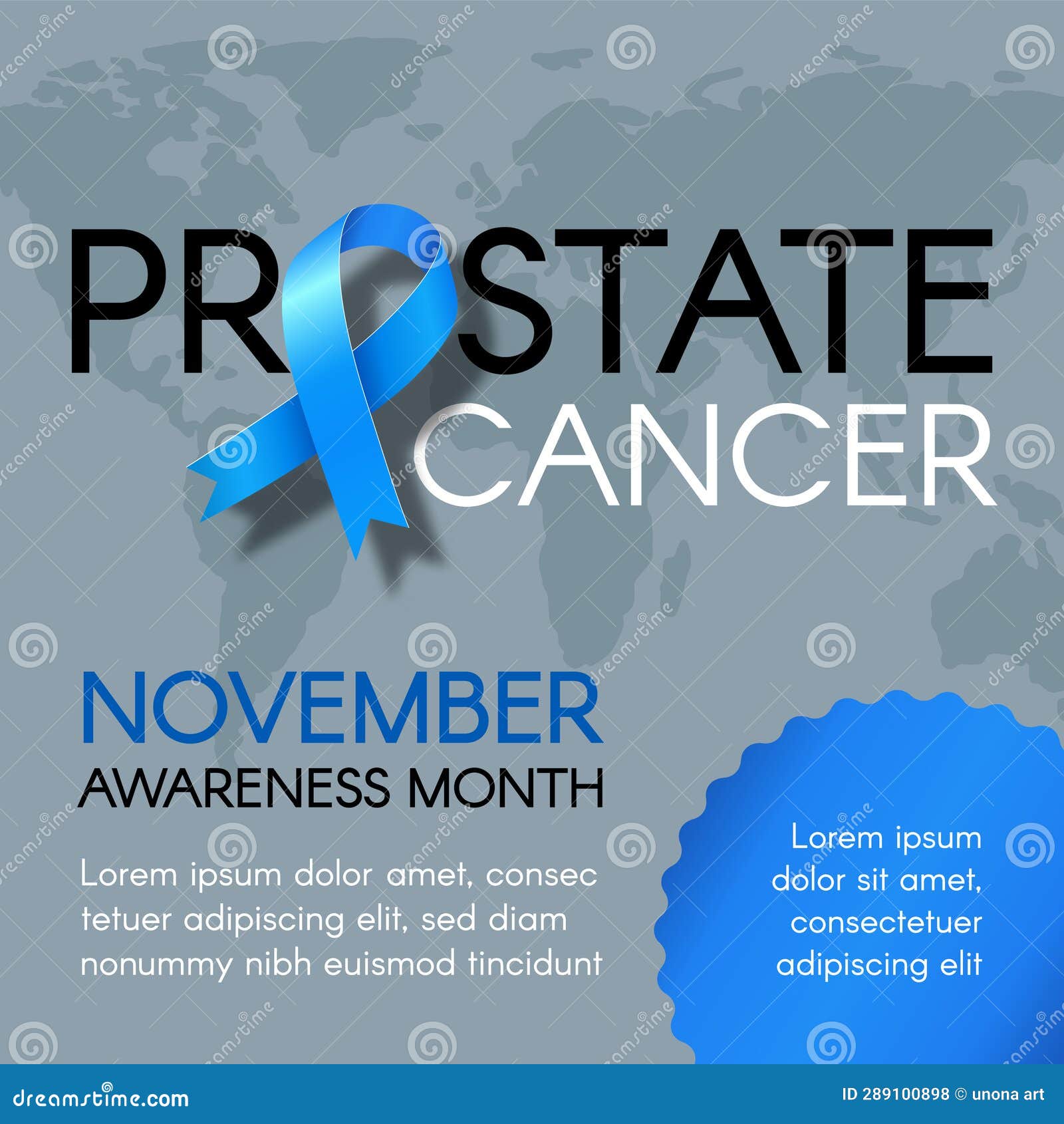 Card For Prostate Cancer Awareness Month In November Design Template