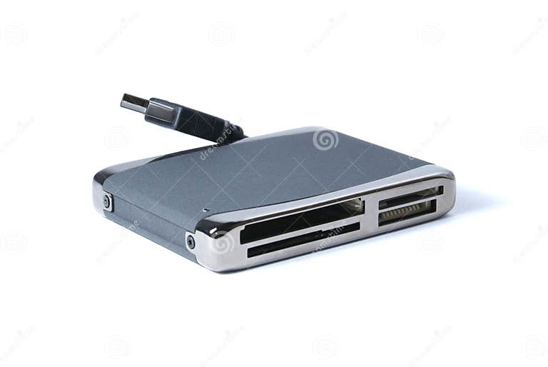 Card Reader Isolated on White Stock Image - Image of port, insert: 1839669