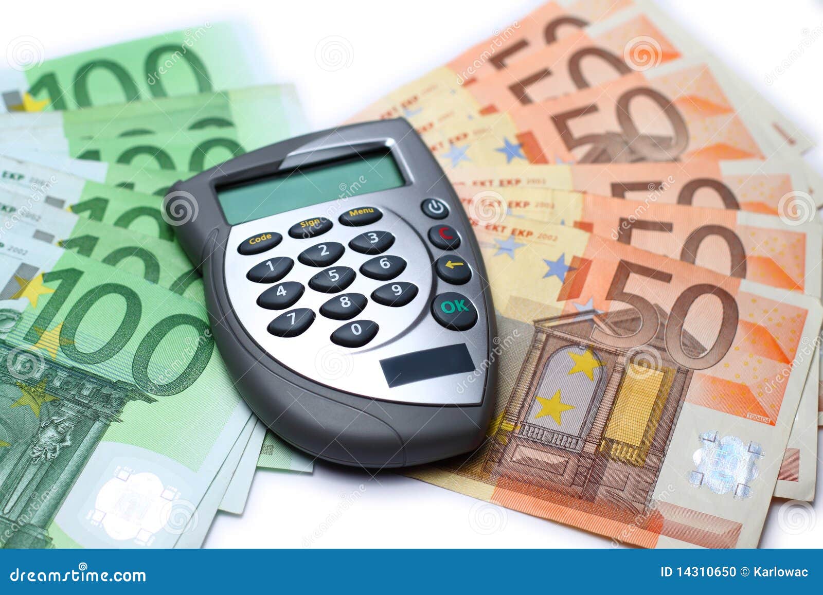 Card reader with money stock photo. Image of credit, transaction - 14310650