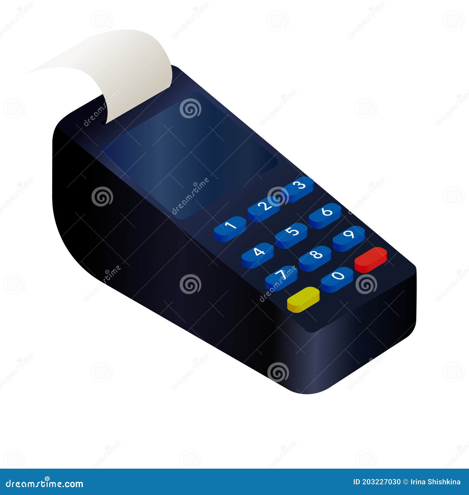 Card Reader POS Terminal Isometric Vector Icon Stock Vector ...
