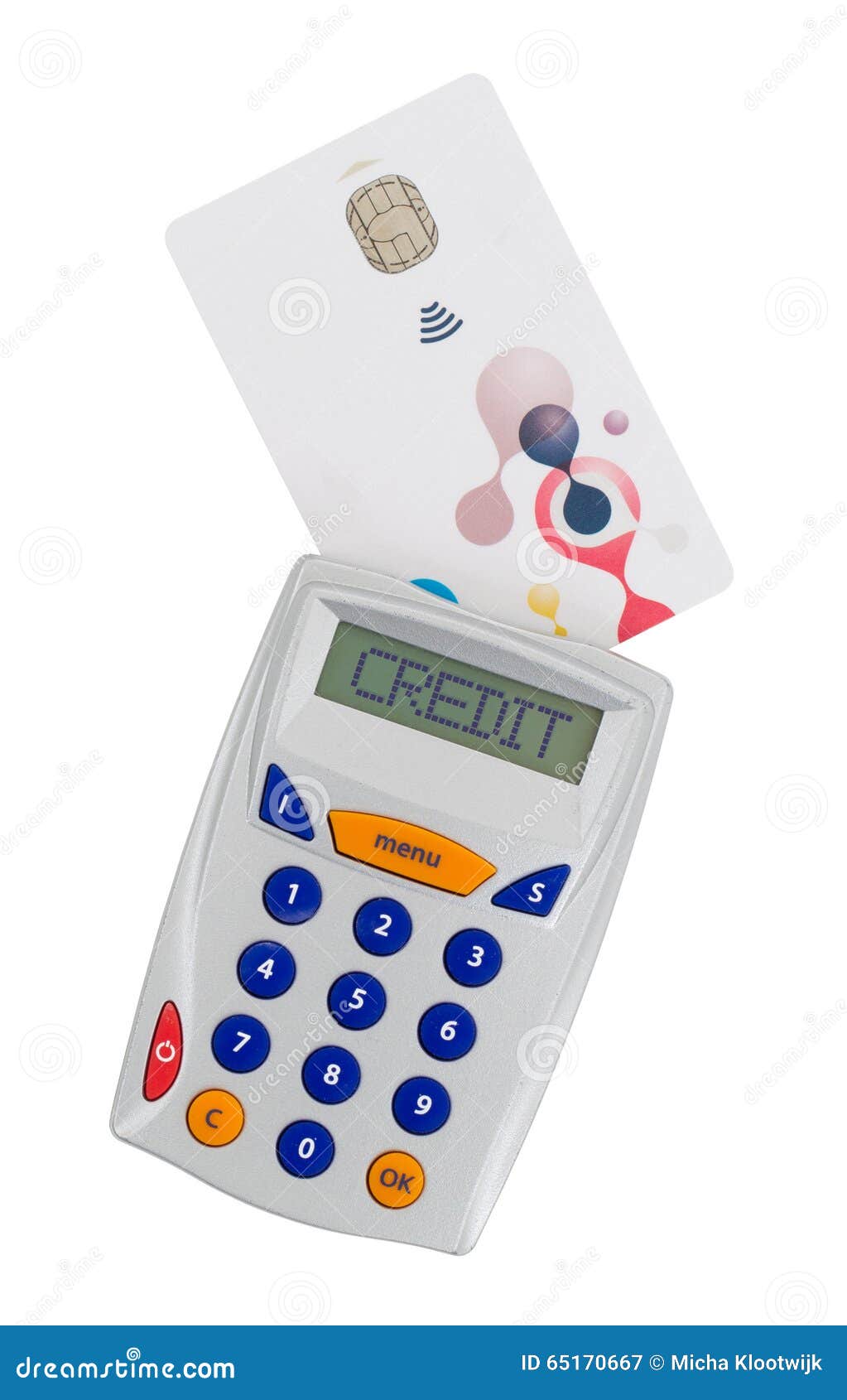 Card Reader for Reading a Bank Card Stock Image - Image of banking ...