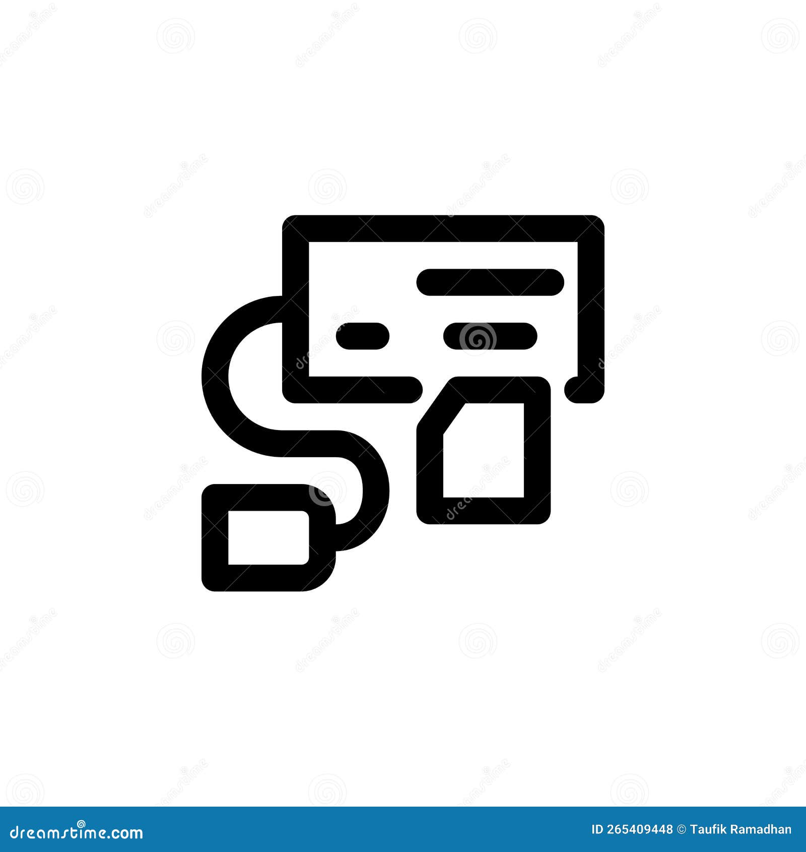 Card Reader Vector Icon. Computer Component Icon Outline Style. Perfect ...