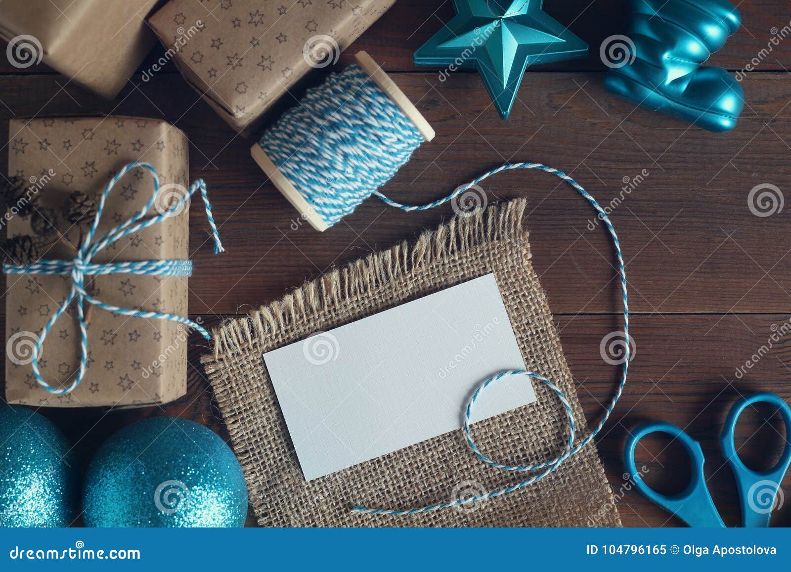 Card for Record on a Table with Gifts Stock Image - Image of xmas ...