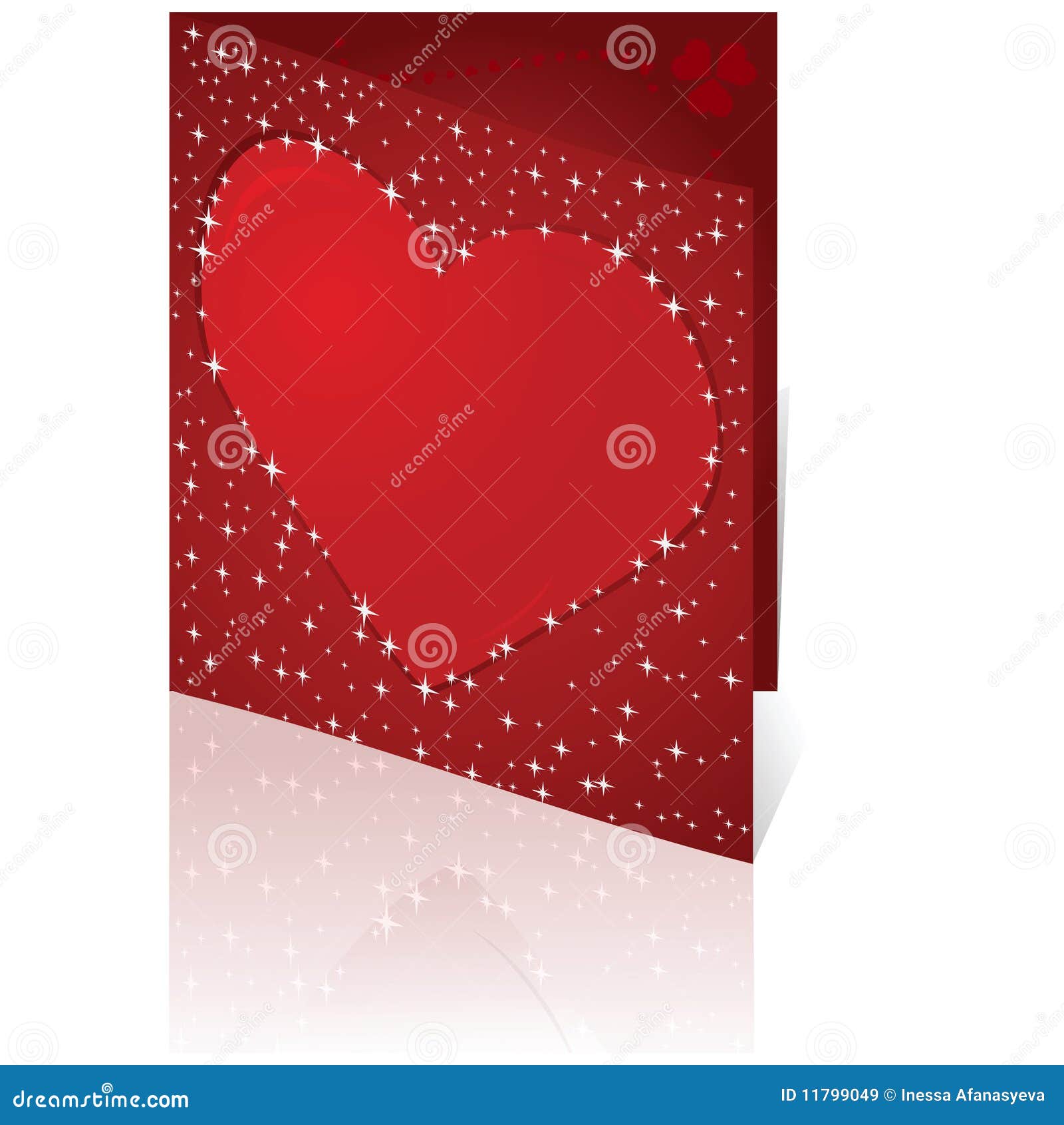 Card with red heart stock vector. Illustration of event - 11799049