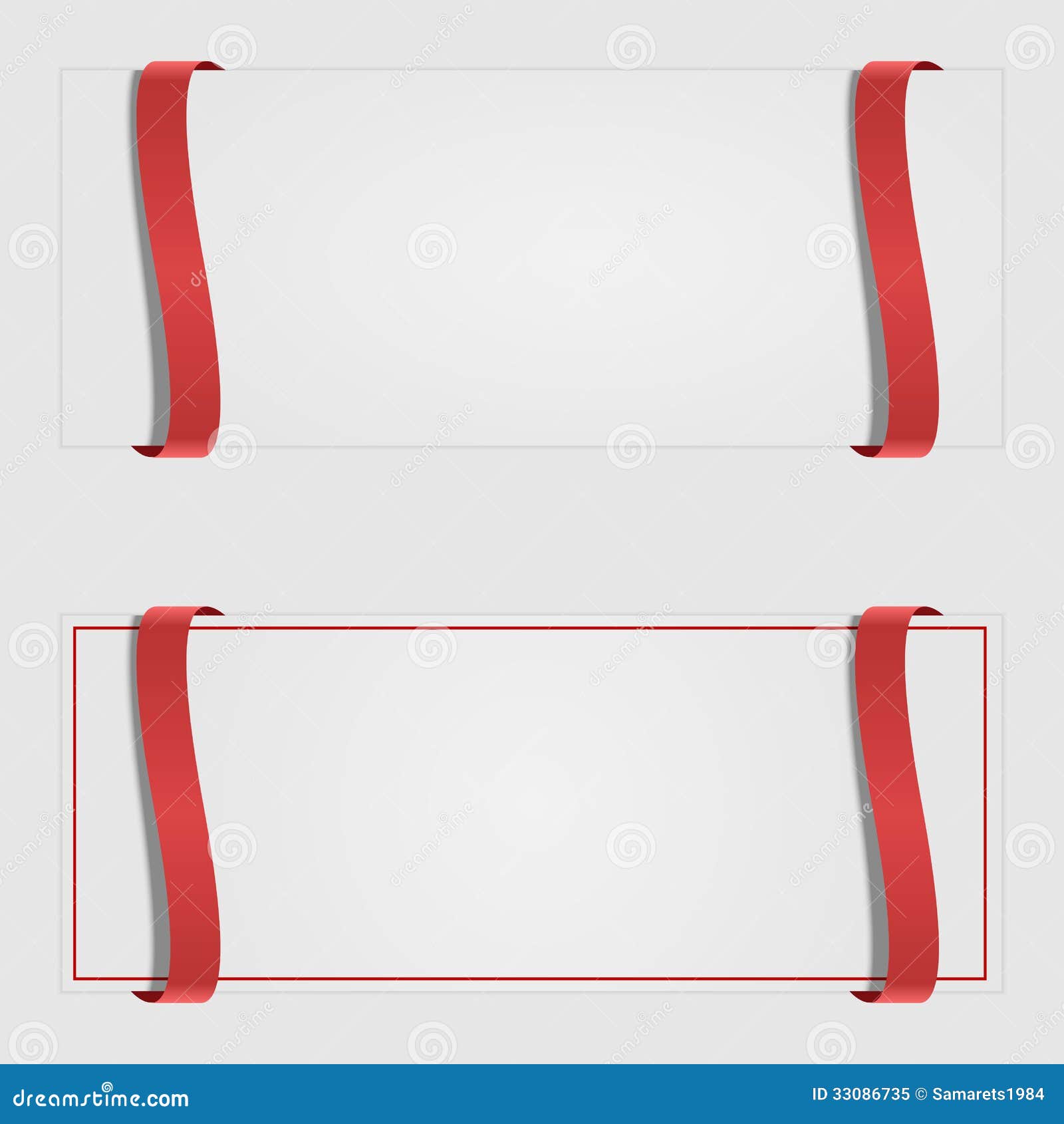 Card with red ribbons stock illustration. Illustration of anniversary ...