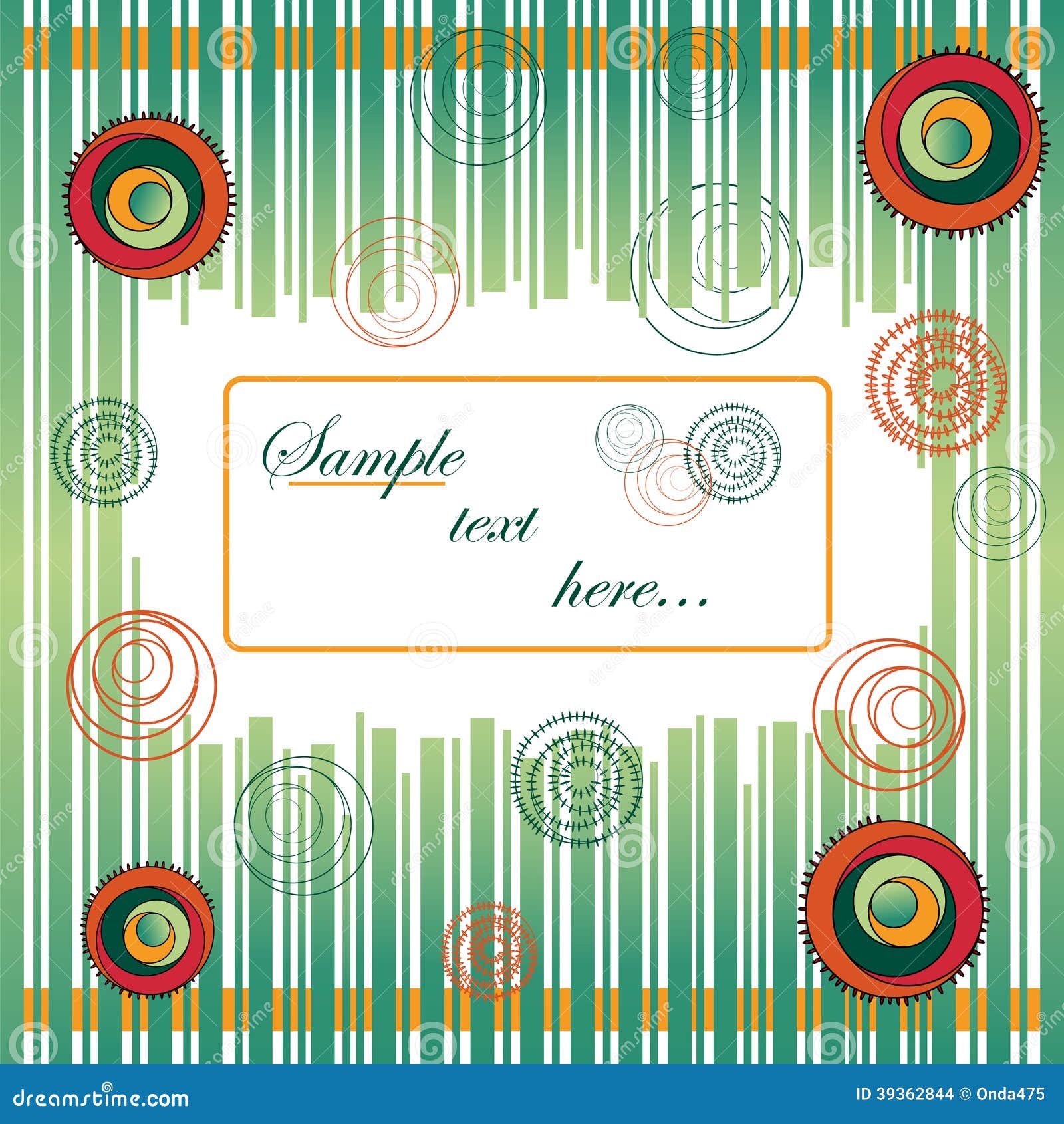 Card in retro design. stock vector. Illustration of artistic - 39362844