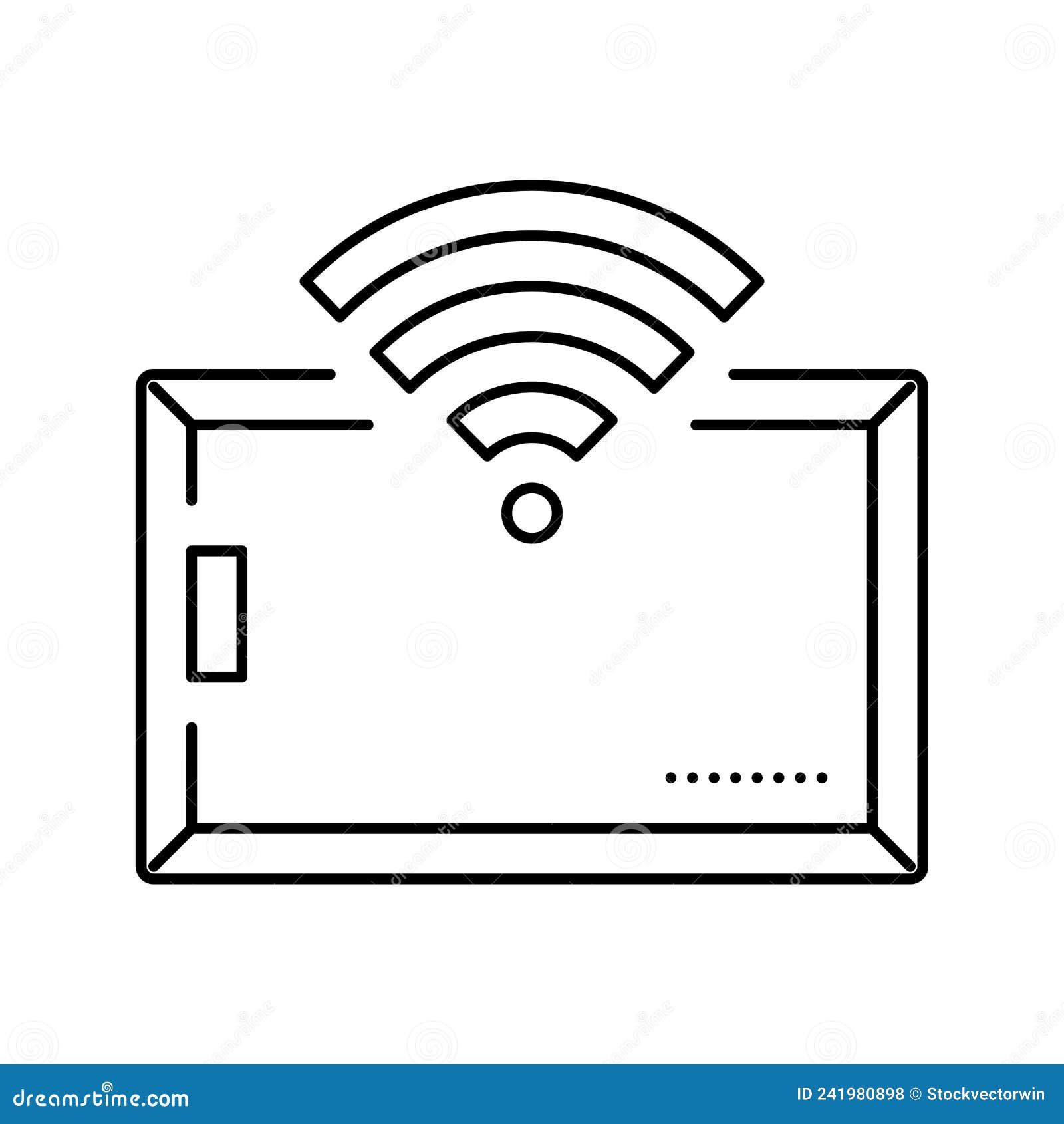 Card with Rfid Technology Wireless Access Line Icon Vector Illustration ...