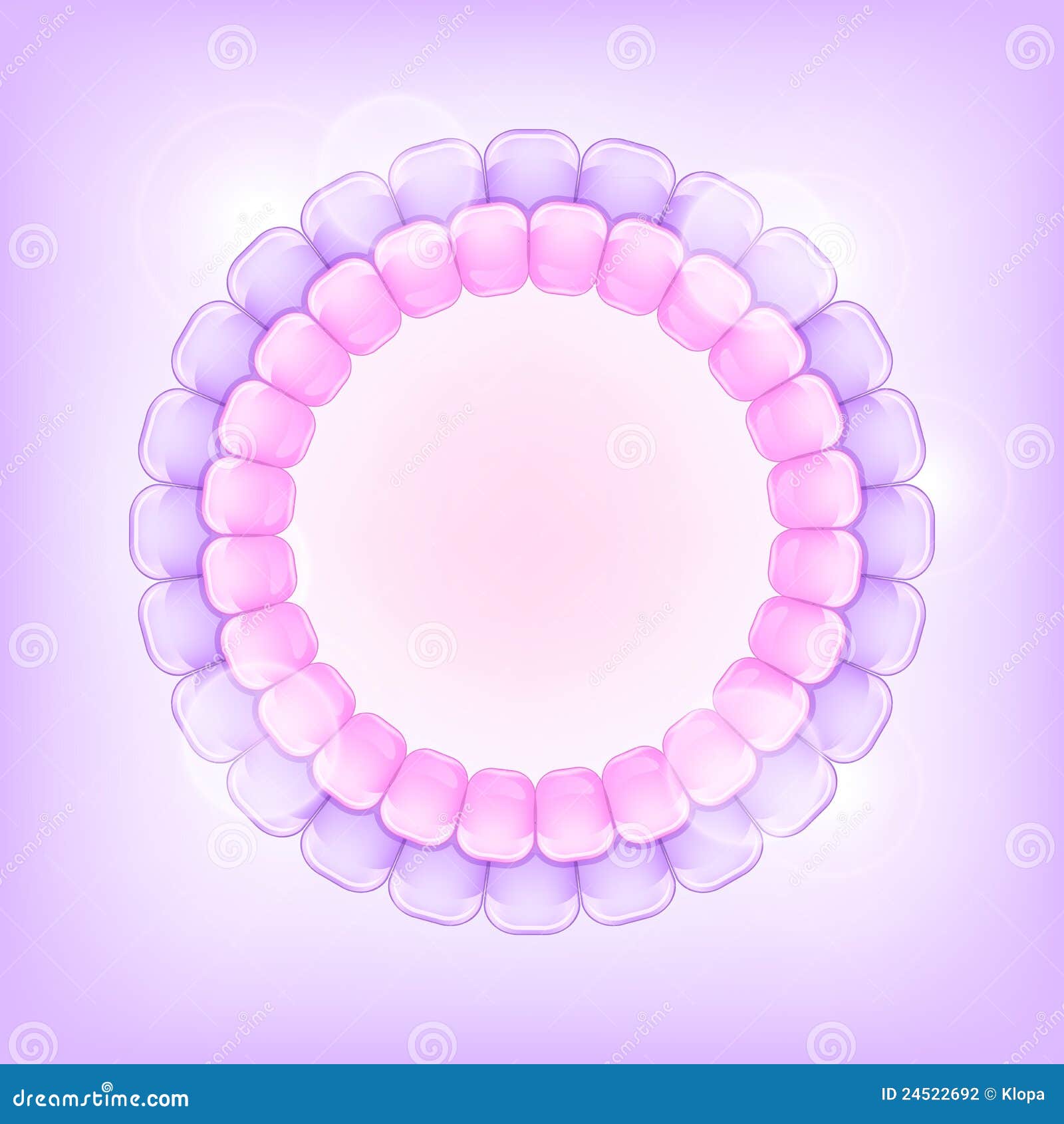 Card with Round Bubble Frame Stock Vector - Illustration of bright ...