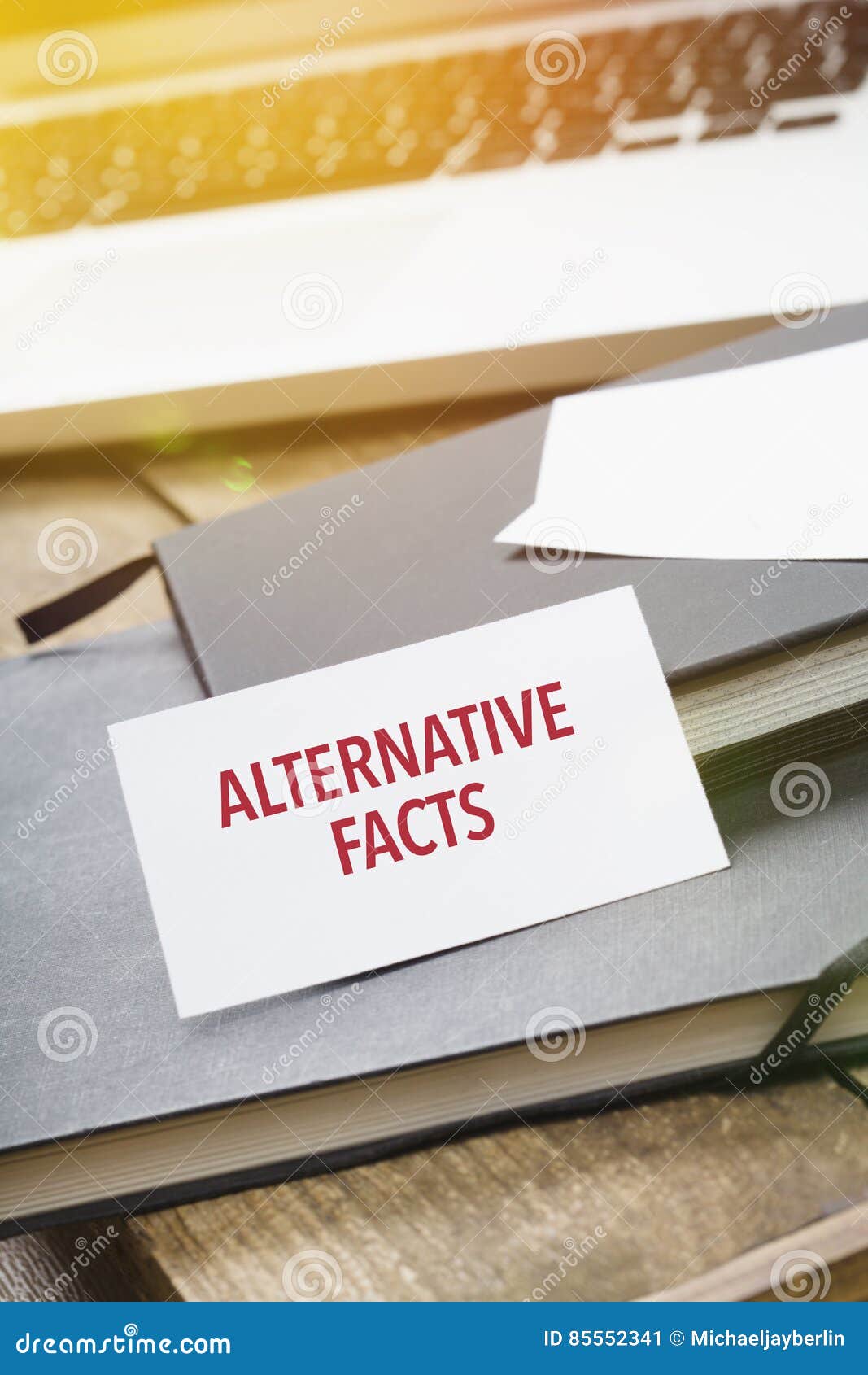 Card Saying Alternative Facts on Note Pad Stock Image - Image of paper ...