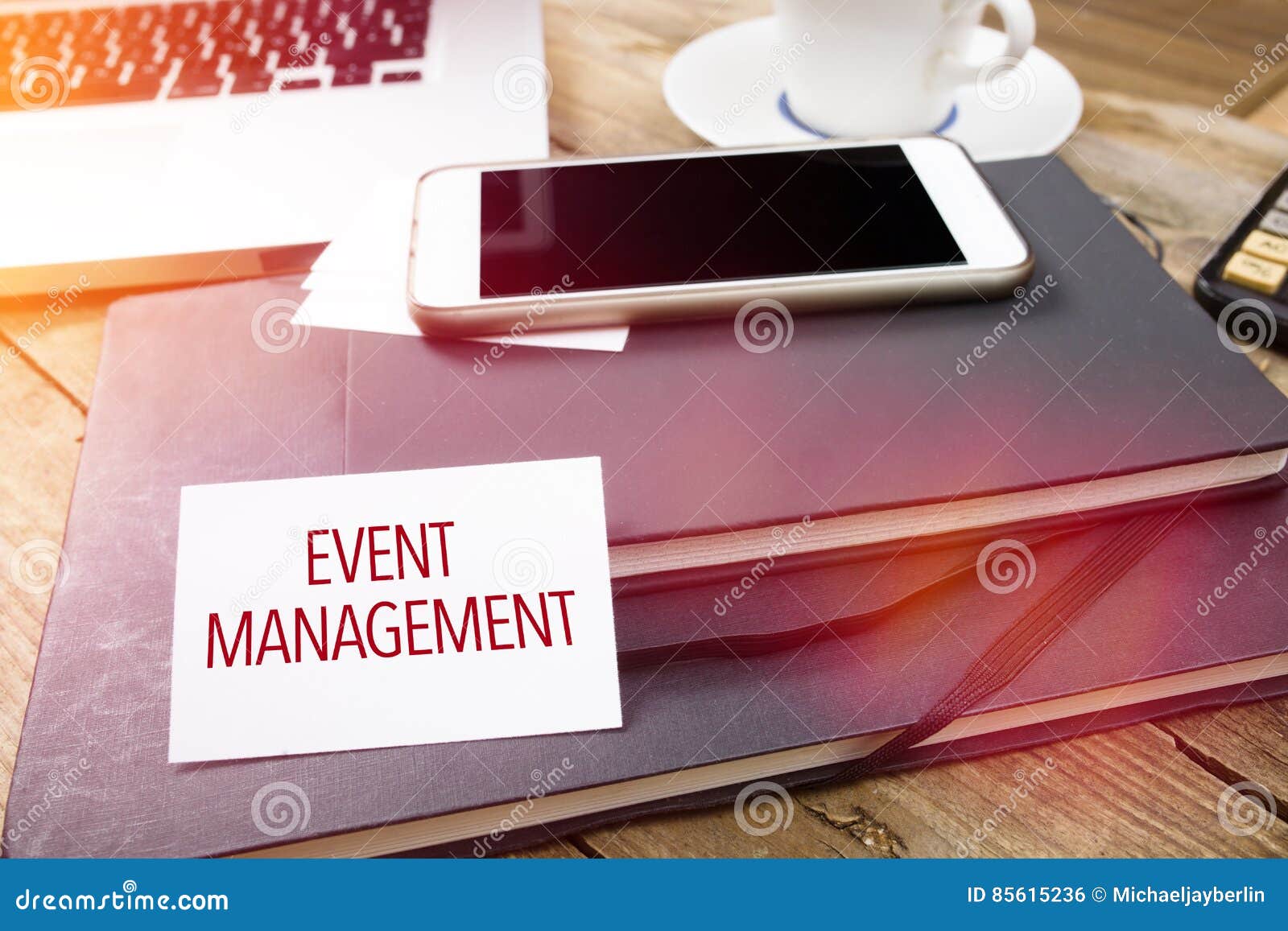 Card Saying Event Management on Note Pad Stock Photo - Image of online ...