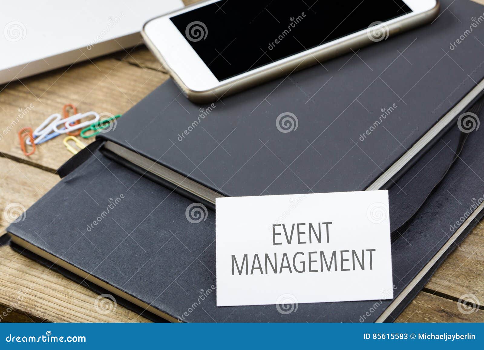 Card Saying Event Management on Note Pad Stock Image - Image of ...