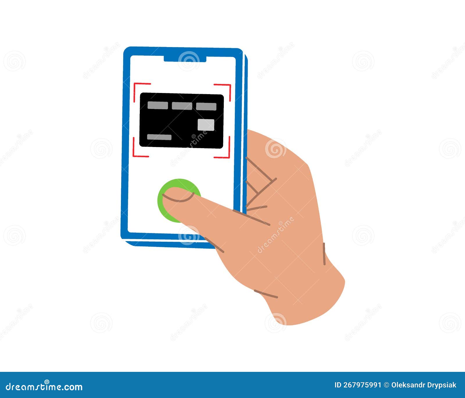 Card Scanning for Banking E-payment. Smartphone with Online Payment ...