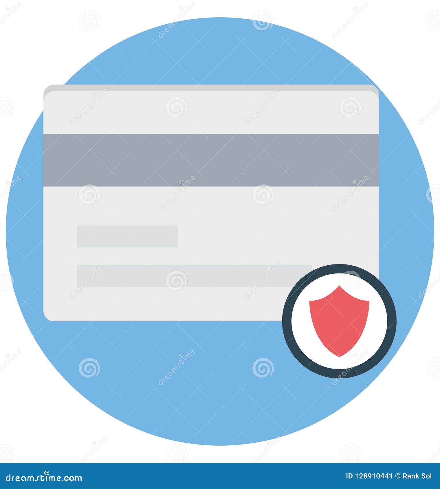 Card Security Color Isolated Vector Icon that Easily Can Be Modified ...