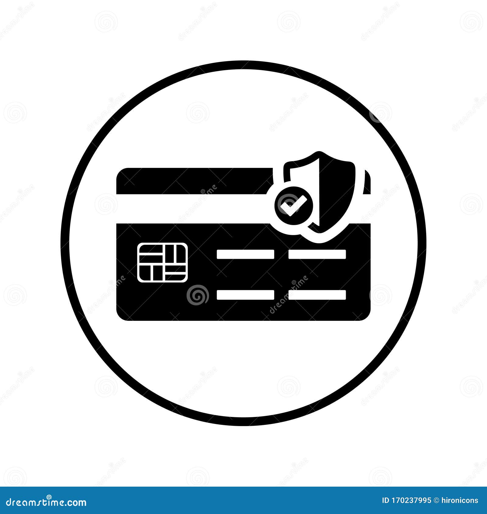 Card Security Icon, Secure Payment, Shield Stock Illustration ...