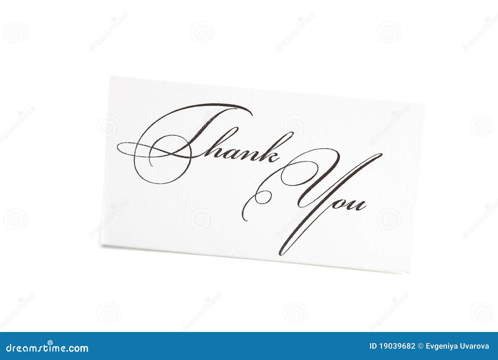Card signed thank you stock photo. Image of close, phrase - 19039682
