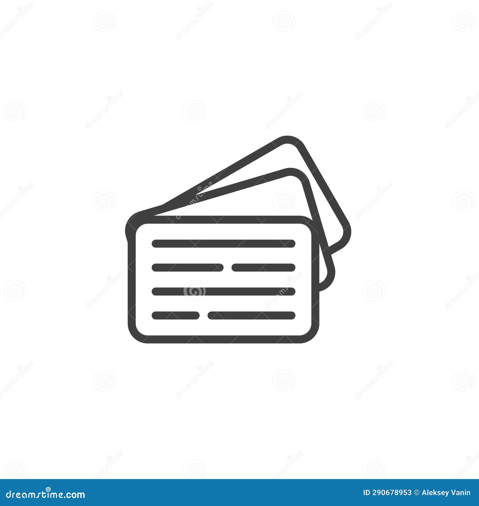 Card Sorting line icon stock vector. Illustration of sorting - 290678953