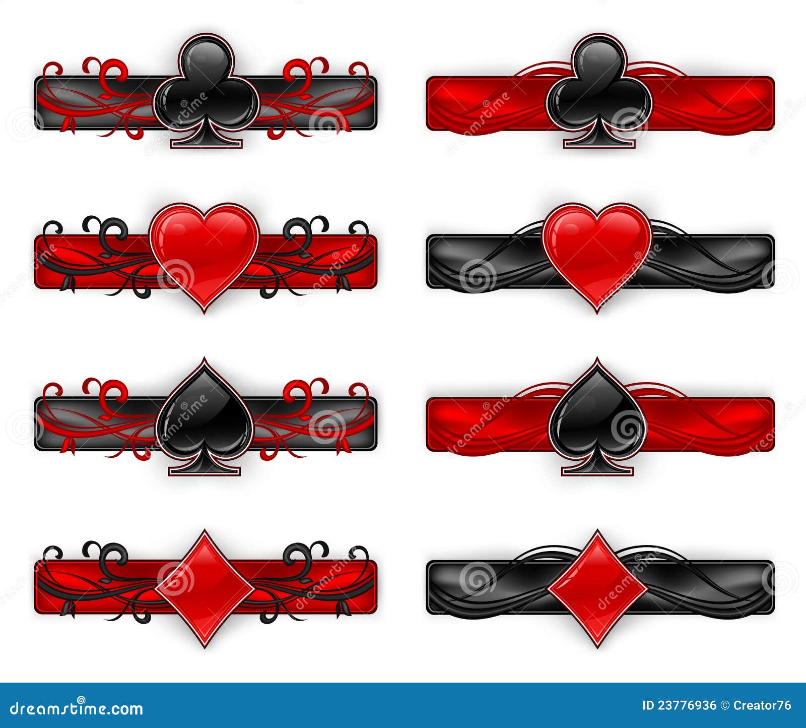 Card Suit Symbols Vector Illustration | CartoonDealer.com #11932046