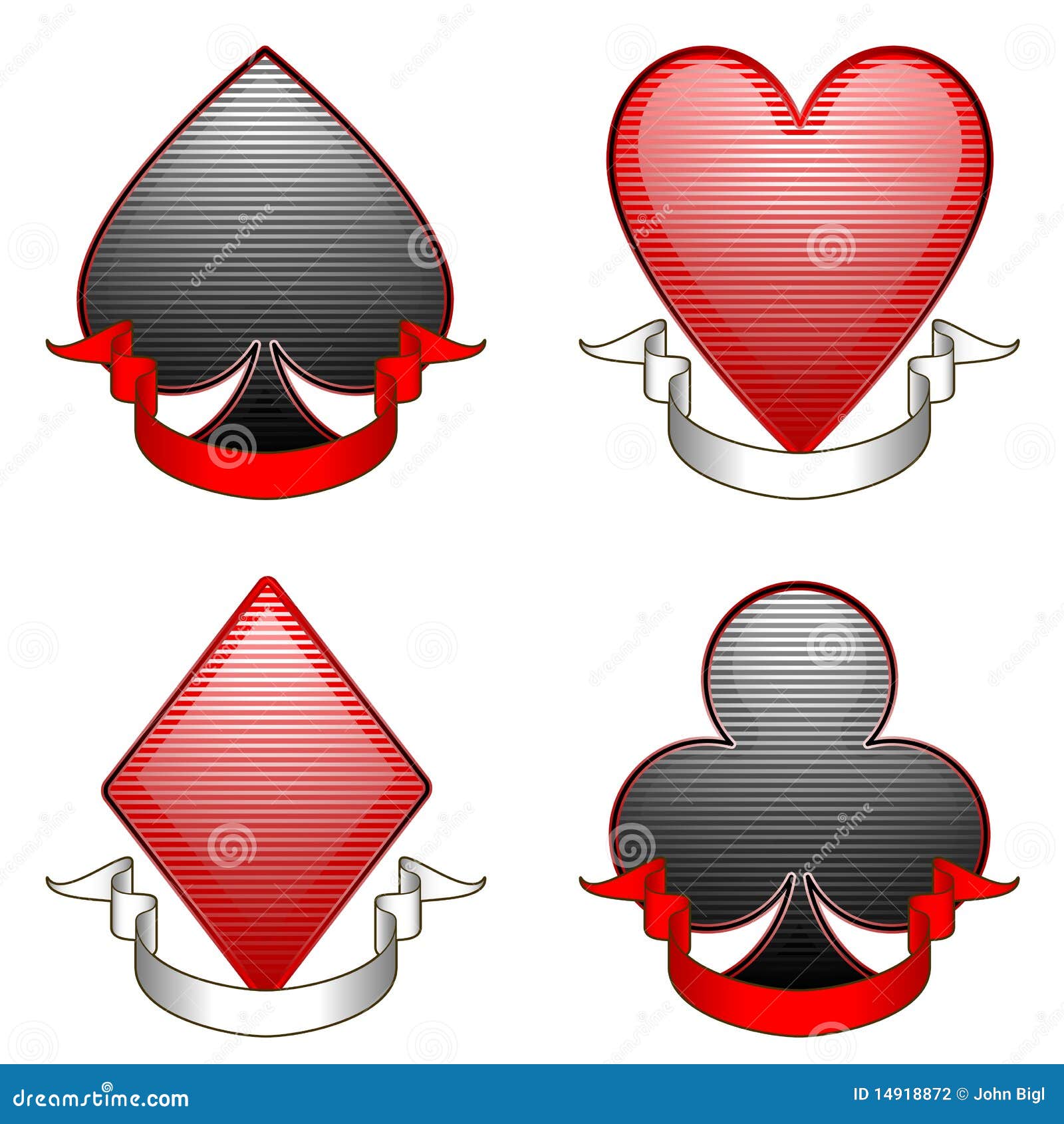 Card suit banners stock vector. Illustration of poker - 14918872