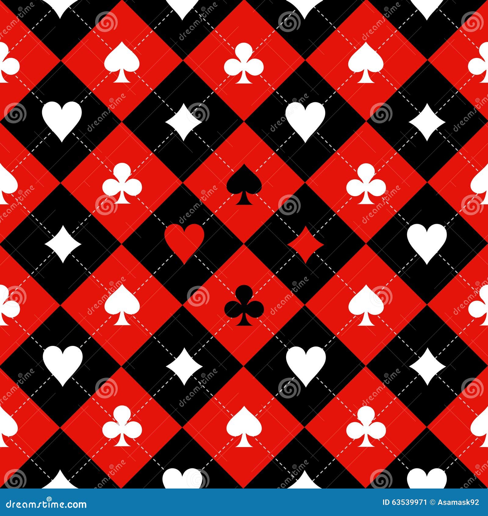 Card Suit Chess Board Red Black White Background Stock Vector ...