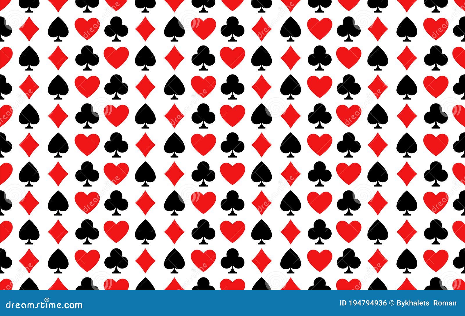 Card Suit Pattern in Royal Style. Vector Seamless Pattern Stock Vector ...